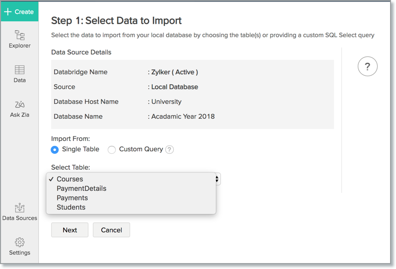 从 MySQL 导入数据 l Zoho Analytics 帮助