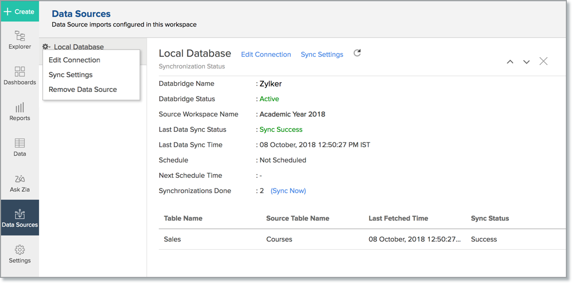 从 SQL Server 导入数据 l Zoho Analytics 帮助