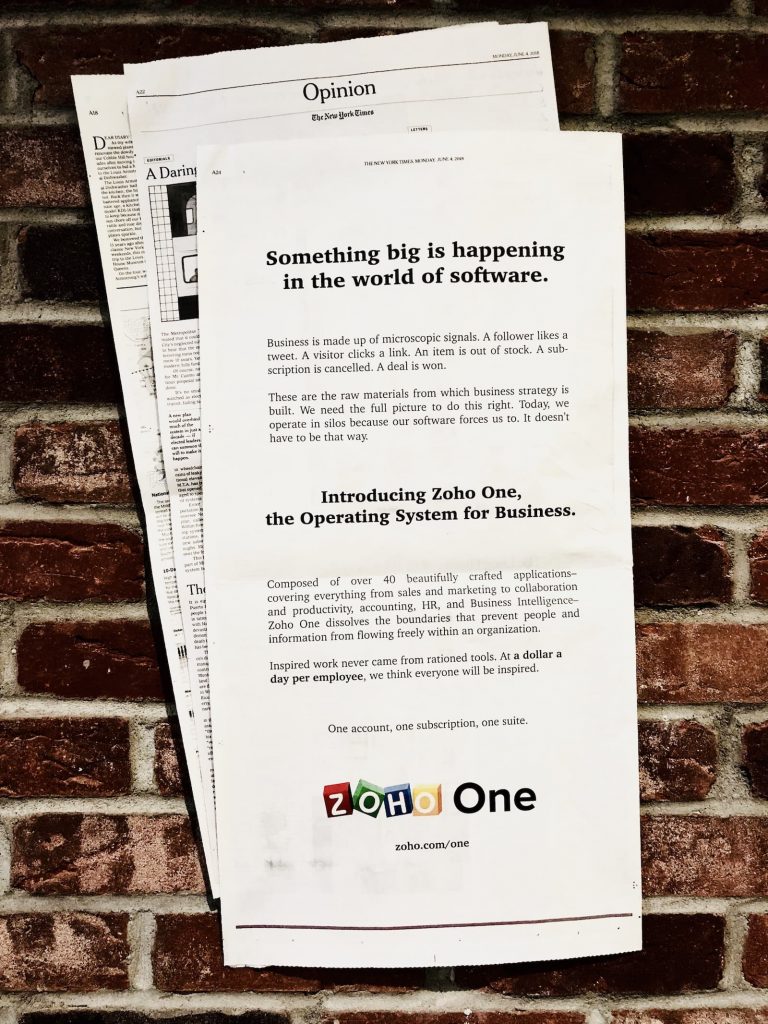 软件世界正在发生巨变 - Zoho One