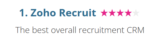 TechRadar评Zoho Recruit为“2023年优秀招聘软件”