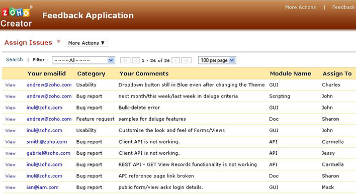 Zoho Creator: Create Pages, Create HTML Pages, Custom Report Format