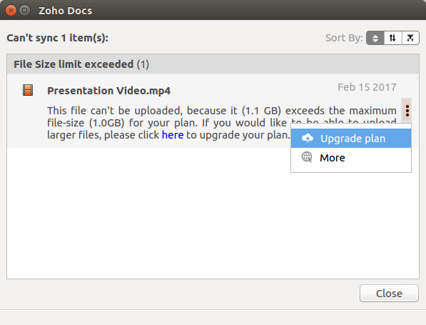 My file exceeds the maximum file-size. What should I do?