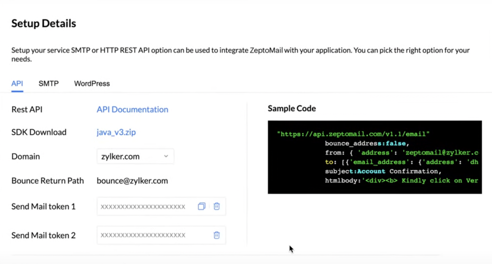 ZeptoMail by Zoho Mail 入门